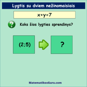 Lygtis su dviem nežinomaisiais - Matematikos Guru