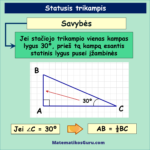Statusis trikampis - sąvoka, savybės |Matematikos Guru
