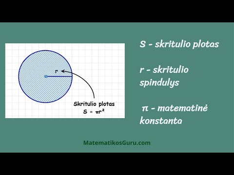 Skritulio plotas, skritulio ploto formulė - Matematikos Guru